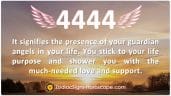 เทวดาหมายเลข 4444 ความหมาย จิตวิญญาณ ทำงานดีต่อไป