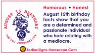 August 15 Zodiac (Leo) Horoscope Birthday Personality and Lucky Things ...