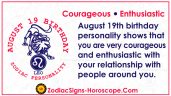 August 19 Zodiac (Leo) Horoscope Birthday Personality and Lucky Things ...