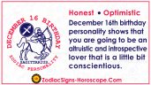 December 16 Zodiac (Sagittarius) Horoscope Birthday Personality and ...