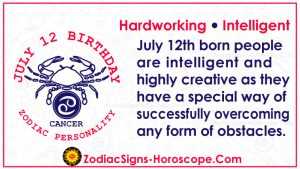 12 de julio Zodiaco (Cáncer) Horóscopo Cumpleaños Personalidad y cosas ...