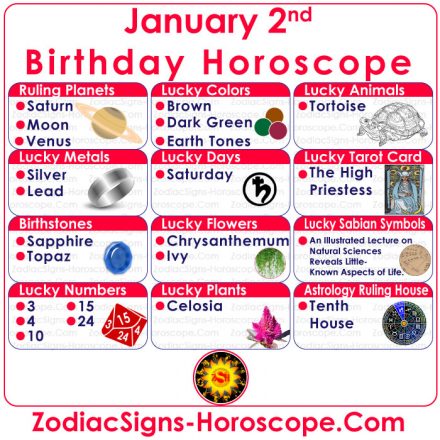 January 2 Zodiac (Capricorn) Horoscope Birthday Personality and Lucky ...