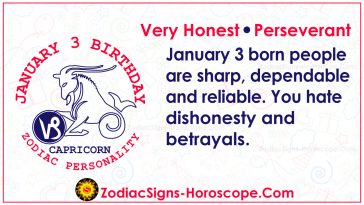 January 3 Zodiac is Capricorn - Full Horoscope and Birthday Personality