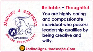 January 4 Zodiac (Capricorn) Horoscope Birthday Personality and Lucky ...