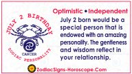 July 2 Zodiac (Cancer) Horoscope Birthday Personality and Lucky Things ...
