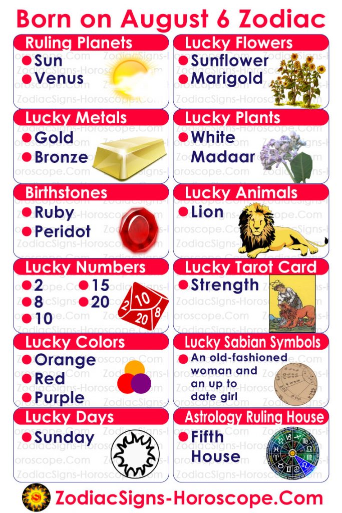 August 6 Zodiac (Leo) Horoscope Birthday Personality and Lucky Things | ZSH