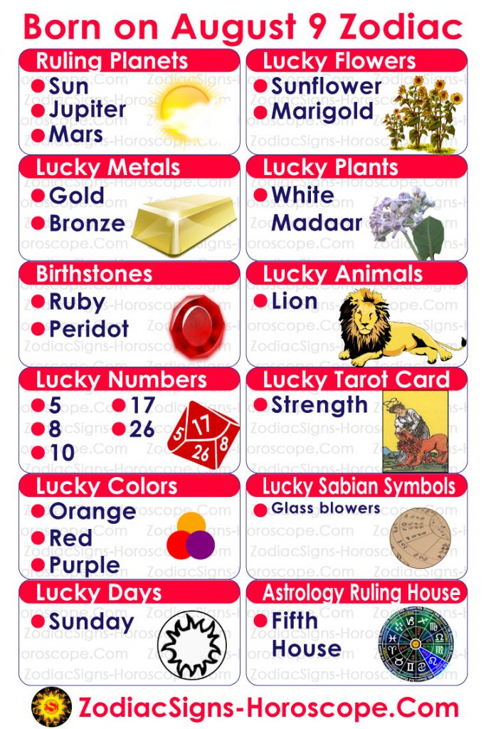 August 9 Zodiac (Leo) Horoscope Birthday Personality and Lucky Things