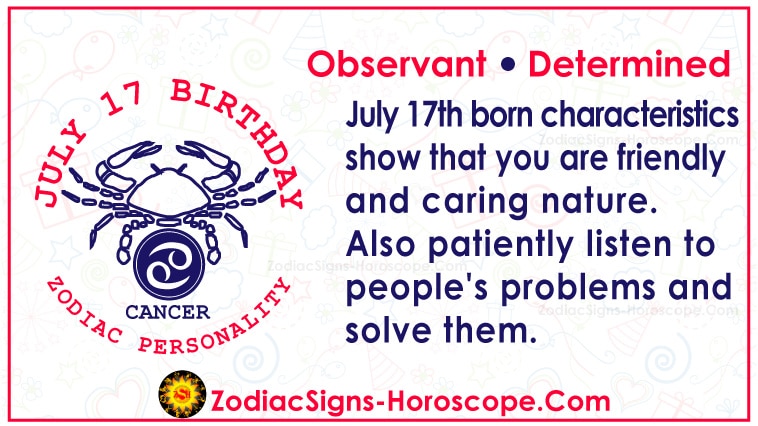 17 lipca Zodiak (Rak) Horoskop Urodziny Osobowość i szczęście