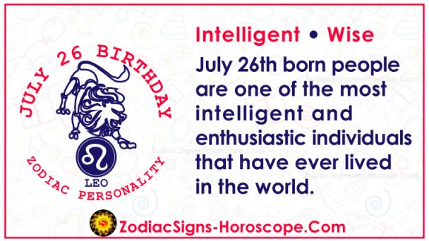 26 juillet Zodiaque (Lion) Horoscope Anniversaire Personnalité et porte ...