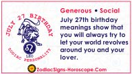 July 27 Zodiac (Leo) Horoscope Birthday Personality and Lucky Things | ZSH