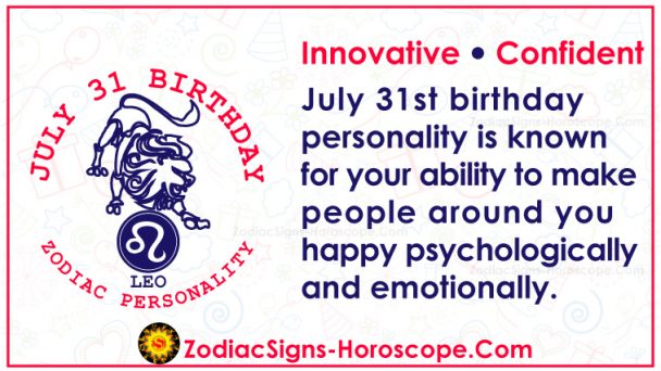 July 31 Zodiac (Leo) Horoscope Birthday Personality and Lucky Things