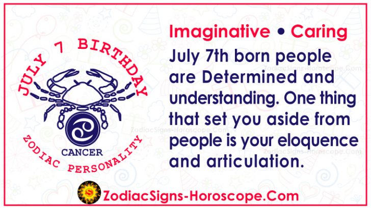 7 de julio Zodiaco (Cáncer) Horóscopo Cumpleaños Personalidad y cosas ...