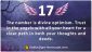 Angel number 17 is Divine Optimism and says Trust the Angelic Guidance