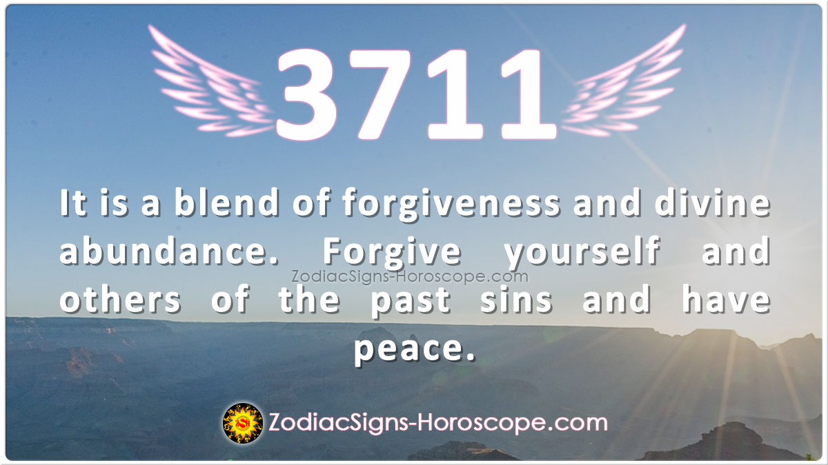 เทวดาหมายเลข 3711 เป็นการผสมผสานของการให้อภัยและความอุดมสมบูรณ์ของพระ ...