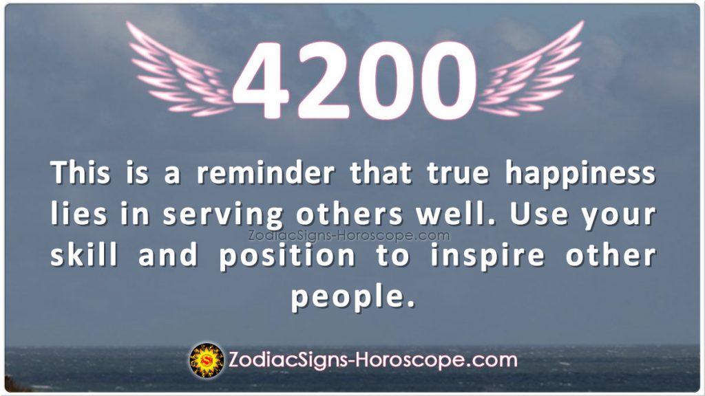 Angel Number 4200 says True Happiness lies in serving others well | ZSH
