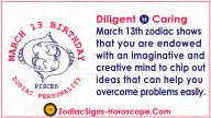 13 de marzo Zodiaco (Piscis) Horóscopo Cumpleaños Personalidad y cosas ...