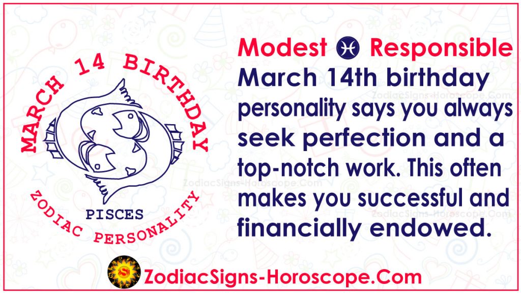 14 de marzo Zodiaco (Piscis) Horóscopo Cumpleaños Personalidad y cosas ...