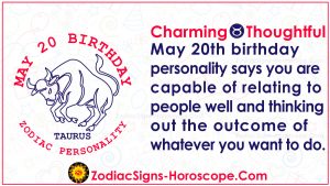 May 20 Zodiac (Taurus) Horoscope Birthday Personality and Lucky Things