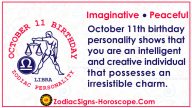 October 11 Zodiac (Libra) Horoscope Birthday Personality and Lucky Things