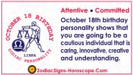 18 de octubre Zodiaco (Libra) Horóscopo Cumpleaños Personalidad y cosas ...