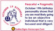 October 19 Zodiac (Libra) Horoscope Birthday Personality and Lucky Things