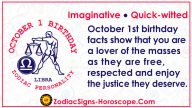 October 1 Zodiac (Libra) Horoscope Birthday Personality and Lucky ...