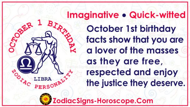 October 1 Zodiac (Libra) Horoscope Birthday Personality and Lucky ...