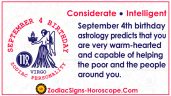 September 4 Zodiac (Virgo) Horoscope Birthday Personality and Lucky ...