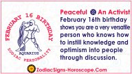 February 16 Zodiac (Aquarius) Horoscope Birthday Personality and Lucky ...