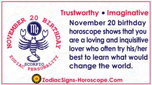 November 20 Zodiac (Scorpio) Horoscope Birthday Personality and Lucky ...