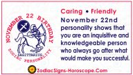 November 22 Zodiac (Sagittarius) Horoscope Birthday Personality and ...