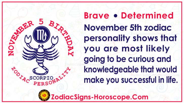 November 5 Zodiac (Scorpio) Horoscope Birthday Personality and Lucky Things