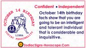 October 14 Zodiac (Libra) Horoscope Birthday Personality and Lucky Things