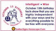 October 15 Zodiac (Libra) Horoscope Birthday Personality and Lucky Things