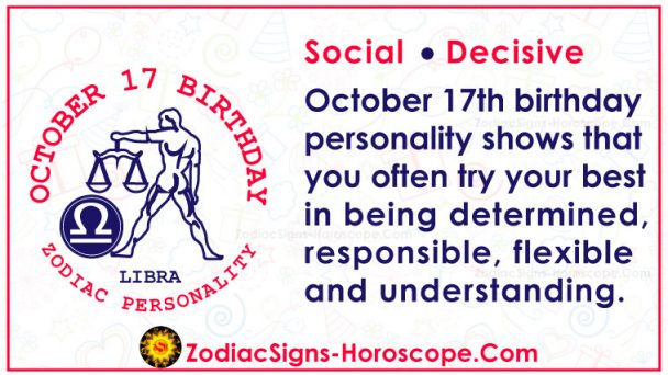 October 17 Zodiac (Libra) Horoscope Birthday Personality and Lucky Things