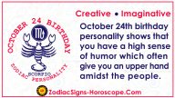 October 24 Zodiac (Scorpio) Horoscope Birthday Personality and Lucky Things