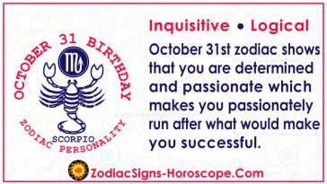 31 de octubre Zodiaco (Escorpio) Horóscopo Cumpleaños Personalidad y ...