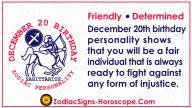 December 20 Zodiac (Sagittarius) Horoscope Birthday Personality and ...