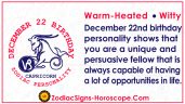 December 22 Zodiac (Capricorn) Horoscope Birthday Personality and Lucky ...