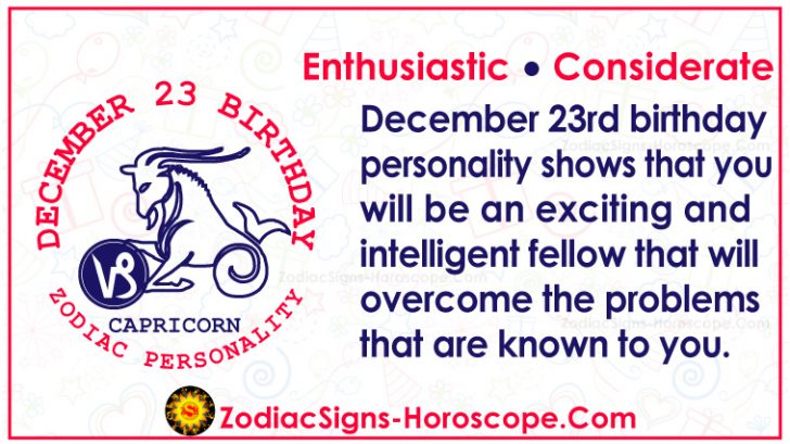 December 23 Zodiac (Capricorn) Horoscope Birthday Personality and Lucky ...