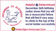 December 26 Zodiac (Capricorn) Horoscope Birthday Personality and Lucky ...