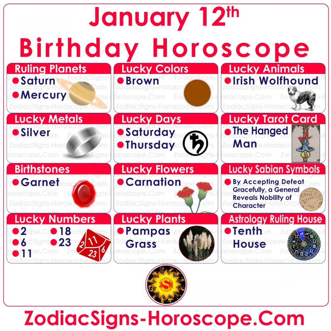 January 12 Zodiac (Capricorn) Horoscope Birthday Personality and Lucky ...