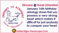 January 16 Zodiac (Capricorn) Horoscope Birthday Personality and Lucky ...
