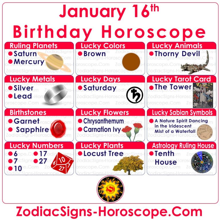 January 16 Zodiac (Capricorn) Horoscope Birthday Personality and Lucky ...