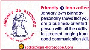 January 26 Zodiac (Aquarius) Horoscope Birthday Personality and Lucky ...