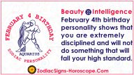 February 4 Zodiac (Aquarius) Horoscope Birthday Personality and Lucky ...