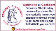 February 5 Zodiac (Aquarius) Horoscope Birthday Personality and Lucky ...