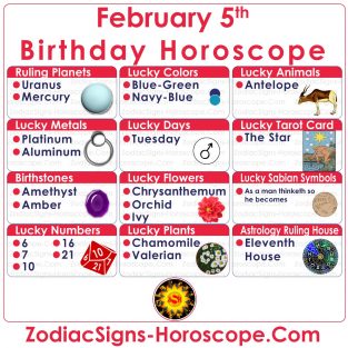 February 5 Zodiac (Aquarius) Horoscope Birthday Personality and Lucky ...