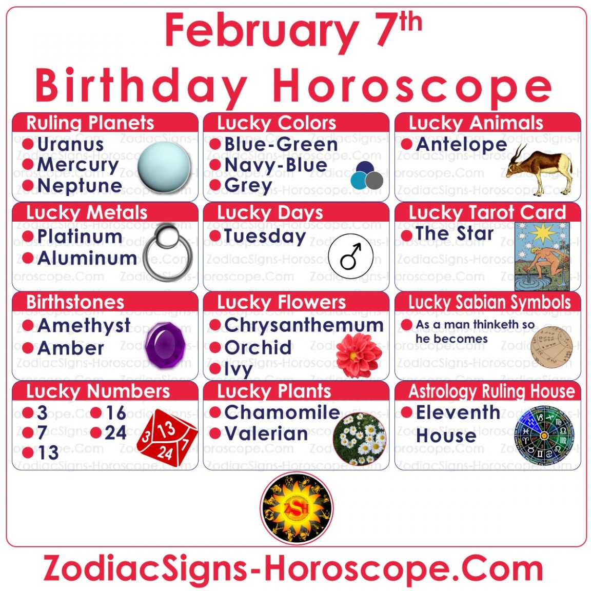 February 7 Zodiac (Aquarius) Horoscope Birthday Personality and Lucky ...
