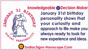 January 31 Zodiac (Aquarius) Horoscope Birthday Personality and Lucky ...